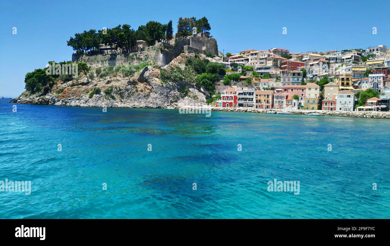 parga greece, famous tourist destination in epirus, preveza Stock Photo ...