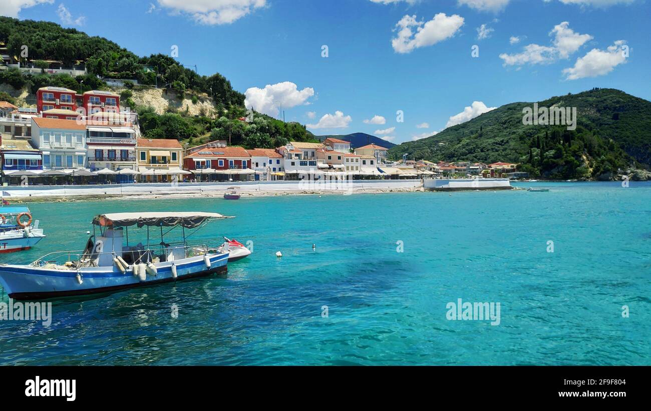 parga greece, famous tourist destination in epirus, preveza Stock Photo ...