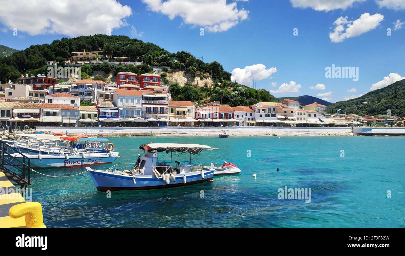 parga greece, famous tourist destination in epirus, preveza Stock Photo ...