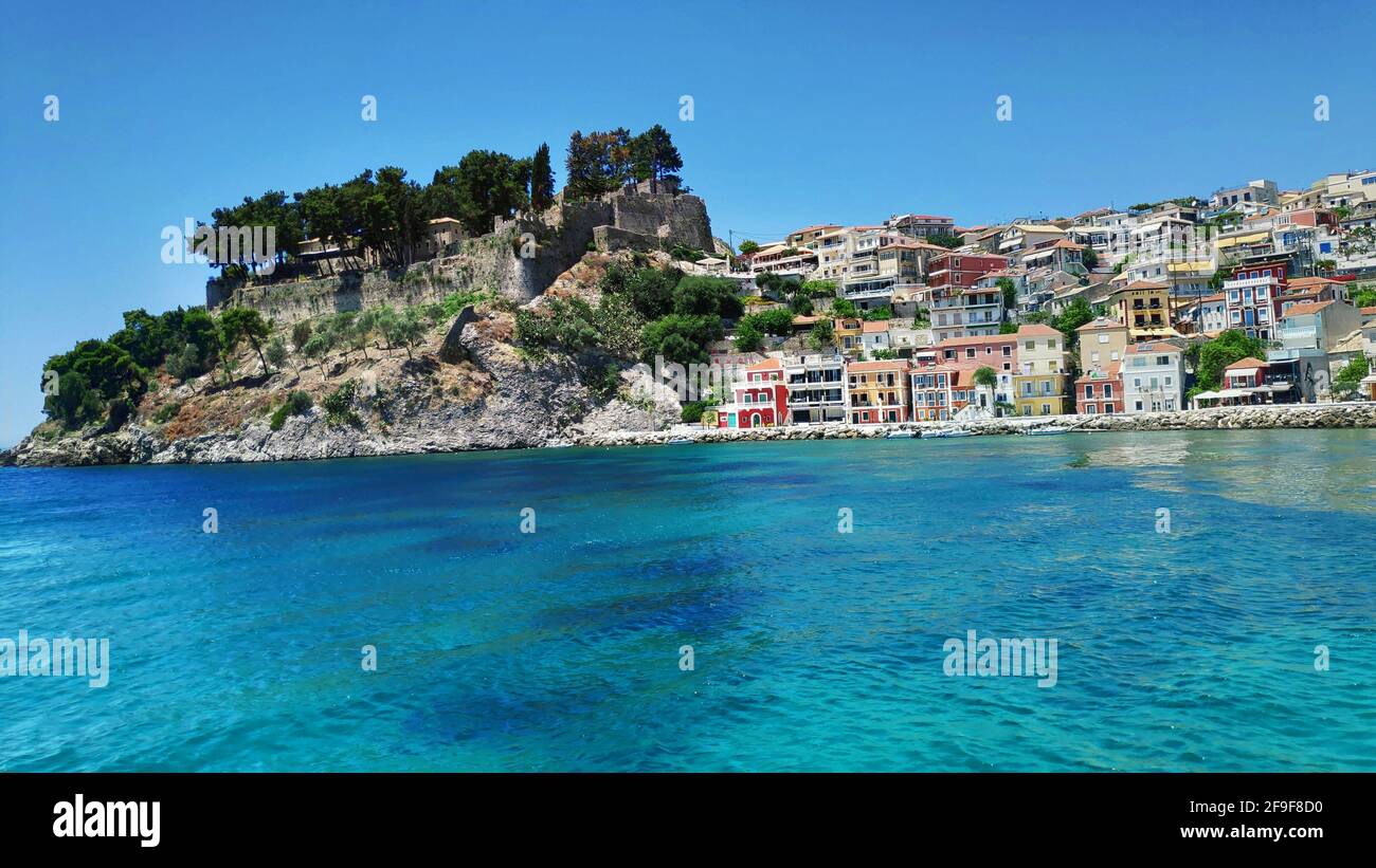 parga greece, famous tourist destination in epirus, preveza Stock Photo ...