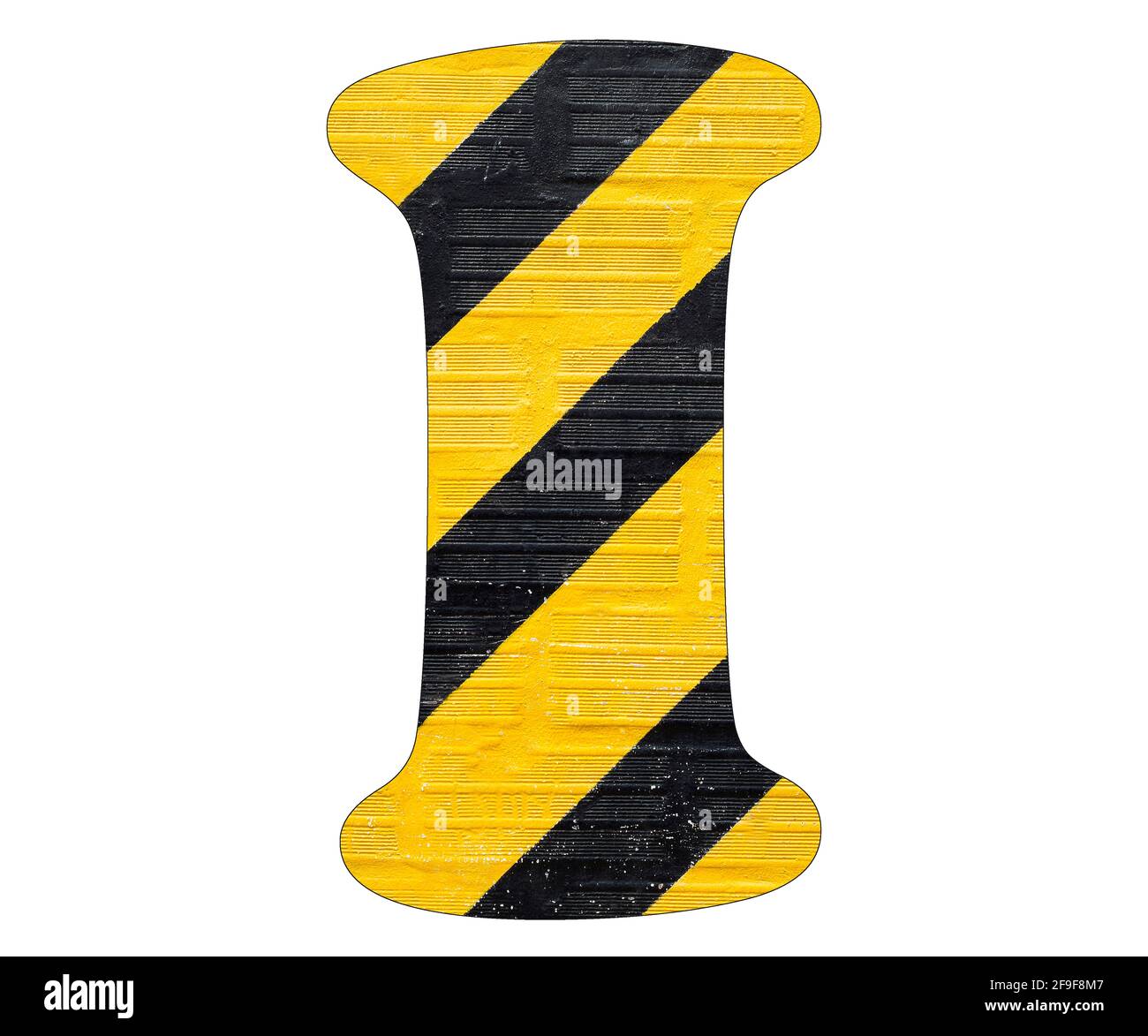 Letter I - Yellow and black lines Stock Photo - Alamy