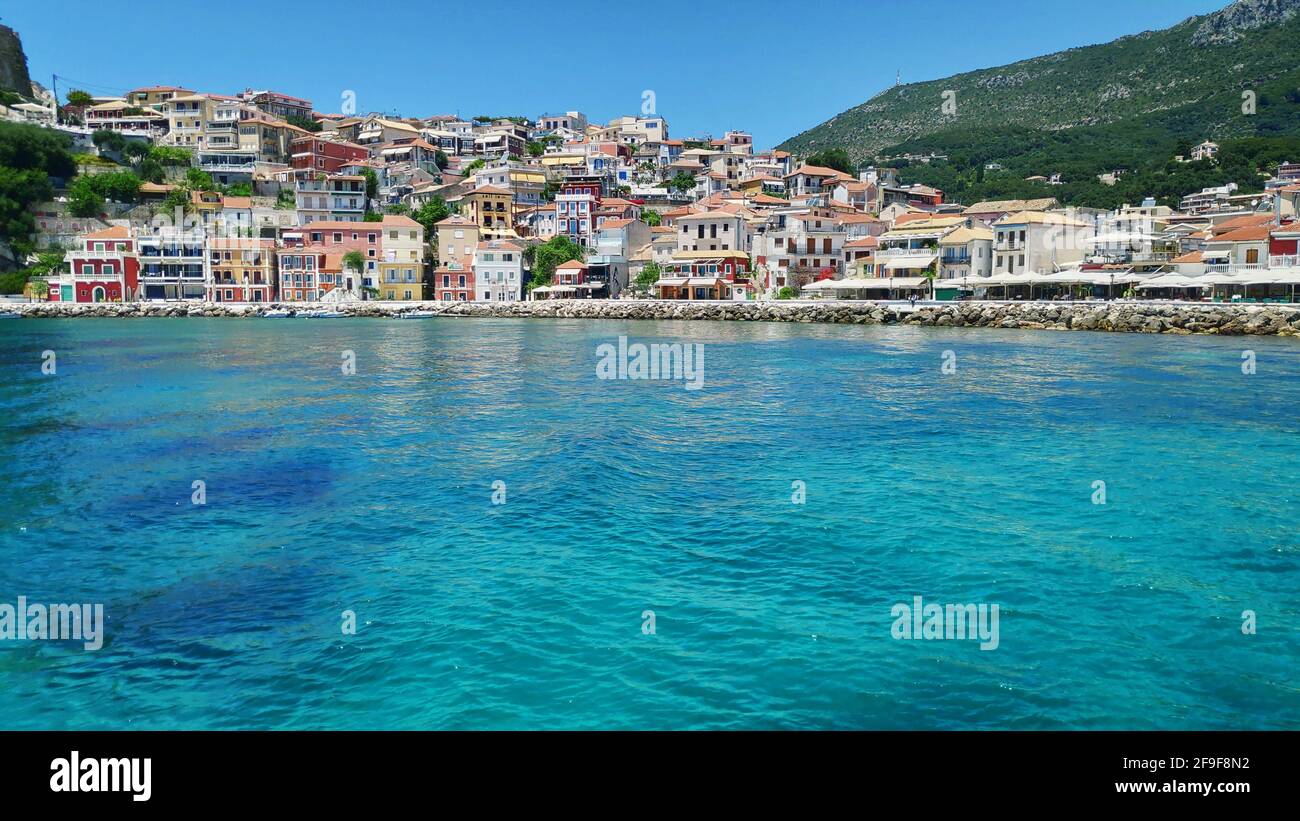 parga greece, famous tourist destination in epirus, preveza Stock Photo ...