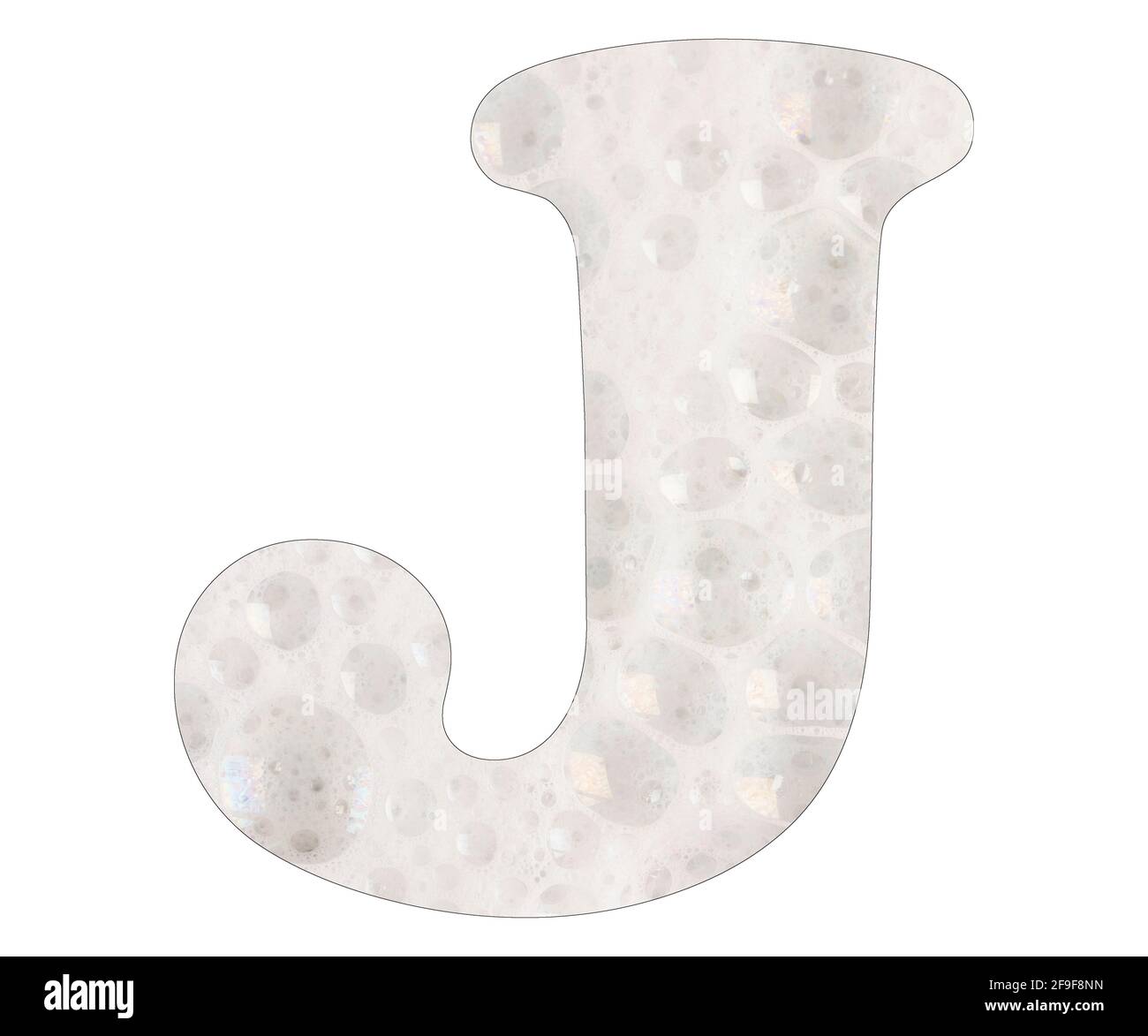 Letter J, soap foam background Stock Photo - Alamy