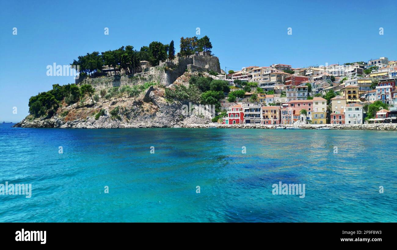 parga greece, famous tourist destination in epirus, preveza Stock Photo ...