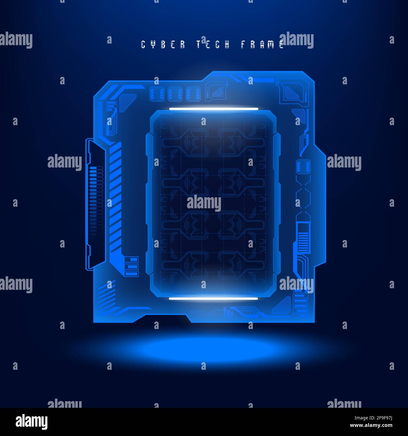 HUD Cyber tech frame. Futuristic virtual frame. HUD futuristic user ...