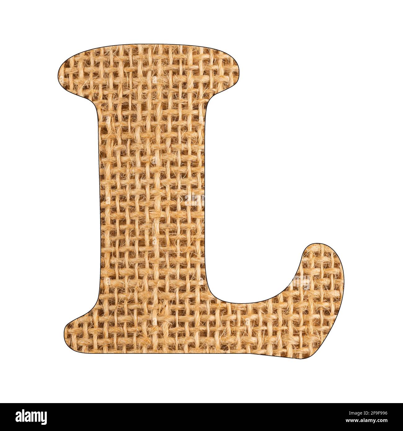 L, Letter of the alphabet - Burlap Background Texture Stock Photo - Alamy