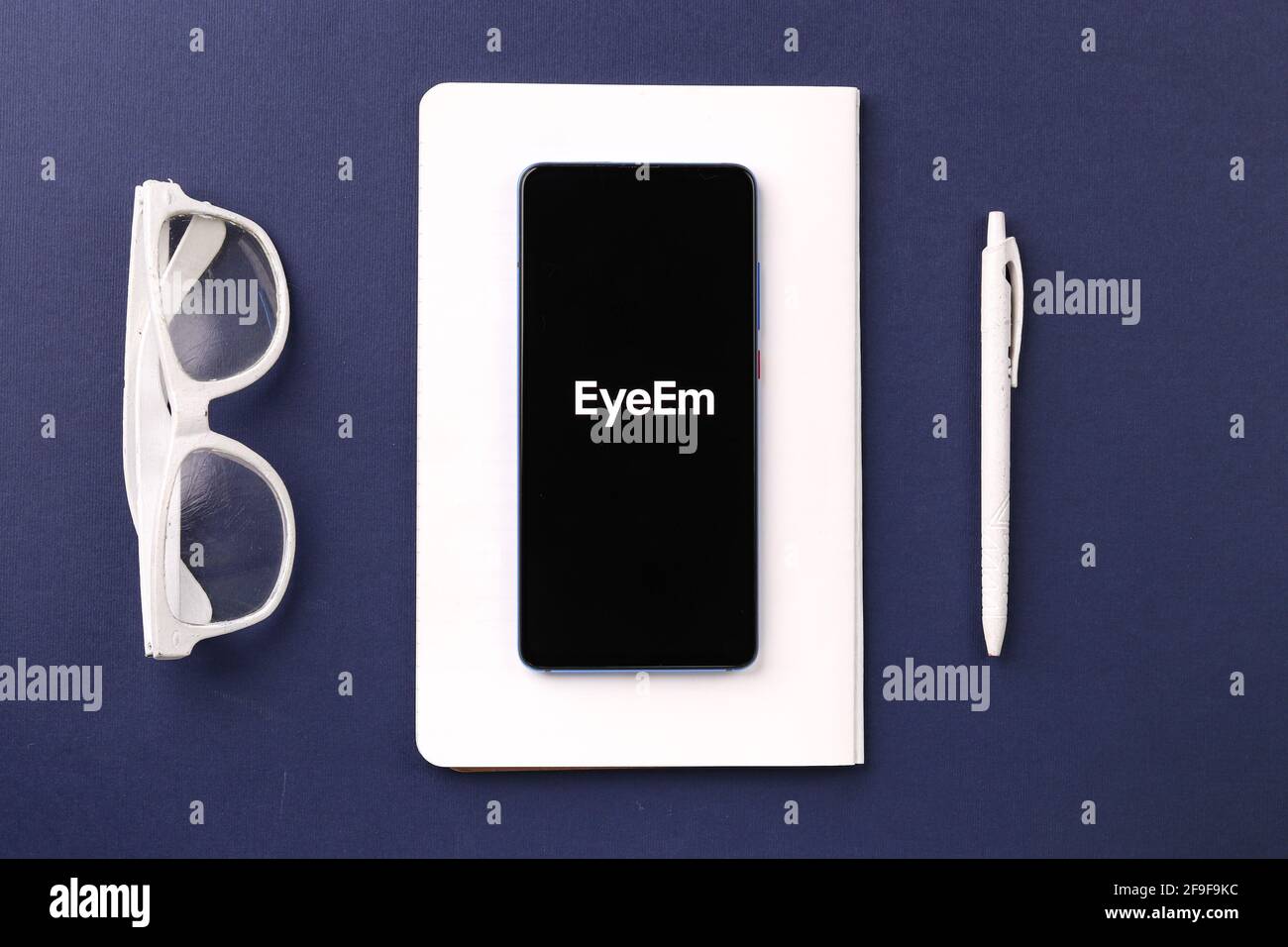 Assam, india - April 19, 2021 : EyeEm logo on phone screen stock image ...