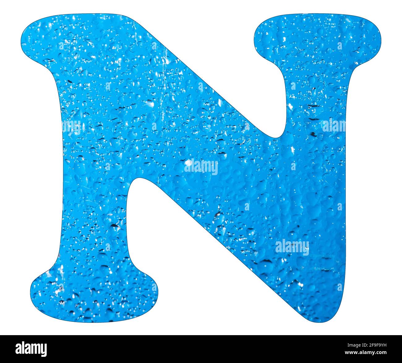 The Letter N In Blue