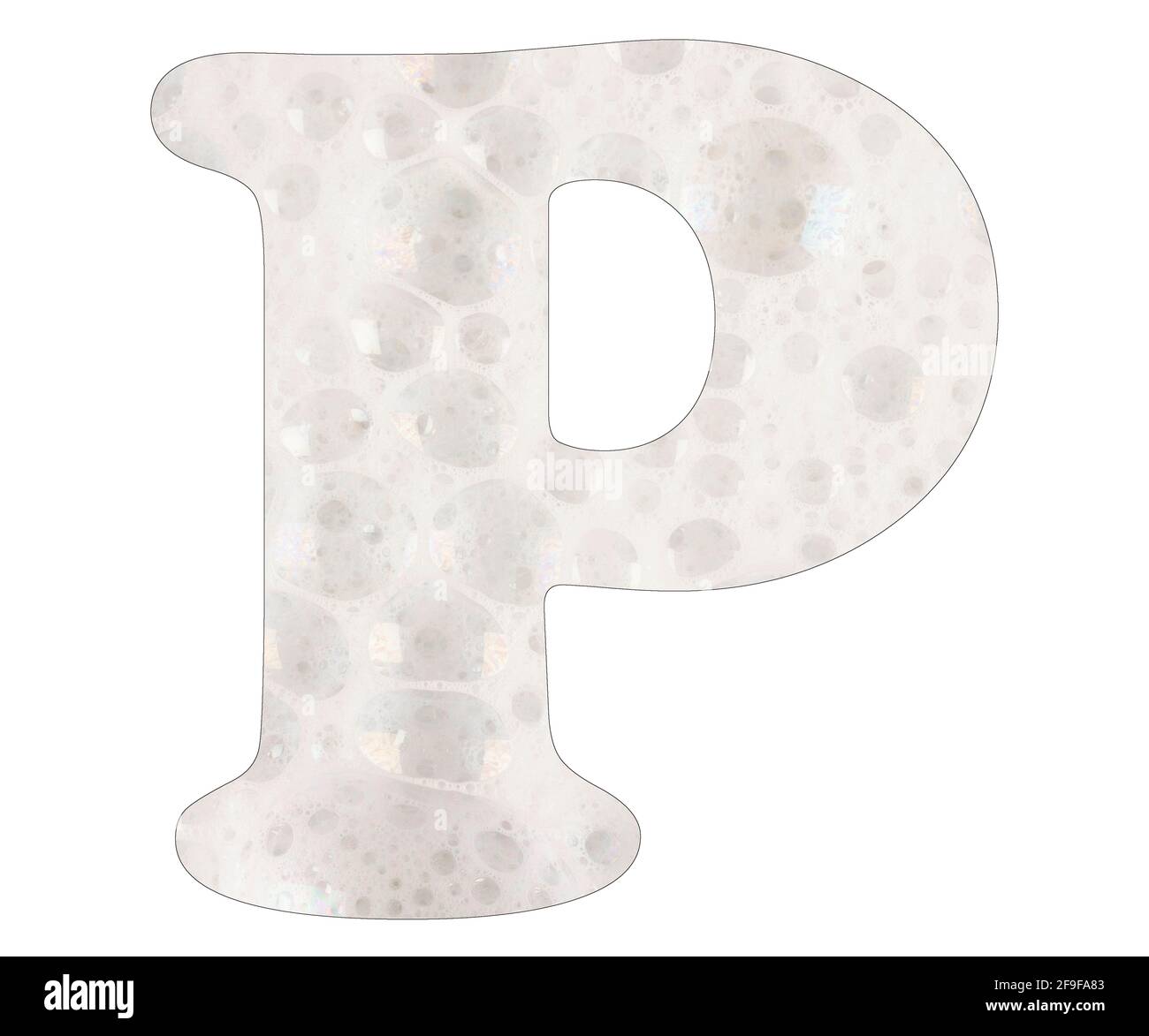 Letter P, soap foam background Stock Photo - Alamy
