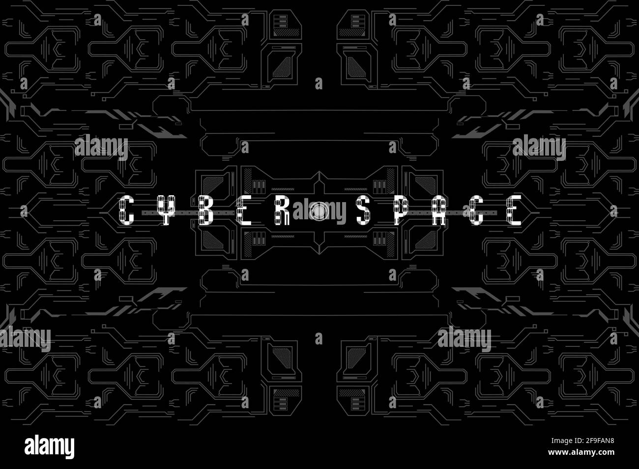 Futuristic HUD background illustration with HUD elements Stock Vector ...