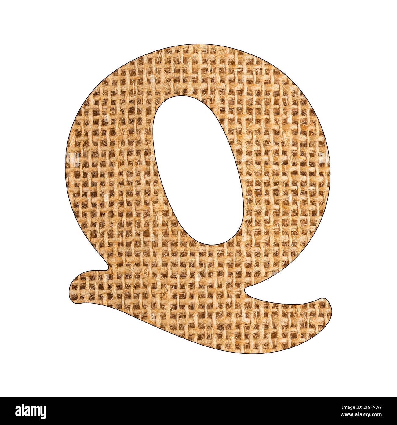 Q, Letter of the alphabet - Burlap Background Texture Stock Photo - Alamy