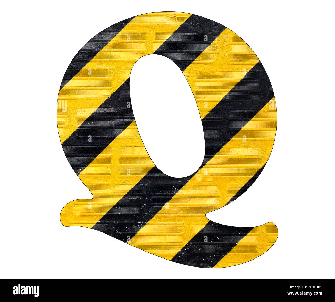 Letter Q - Yellow and black lines Stock Photo - Alamy
