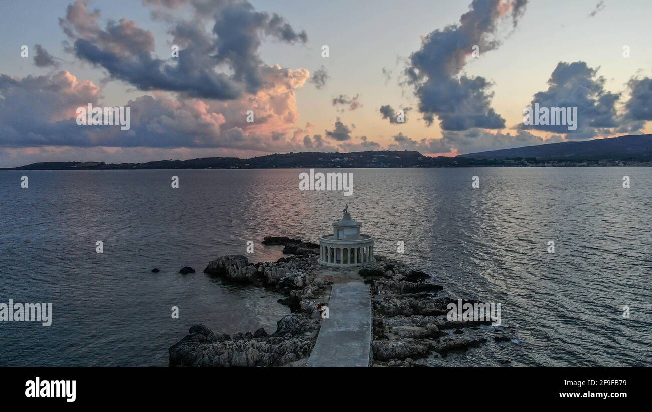 Aerial view sunset above lighthouse hi-res stock photography and images ...