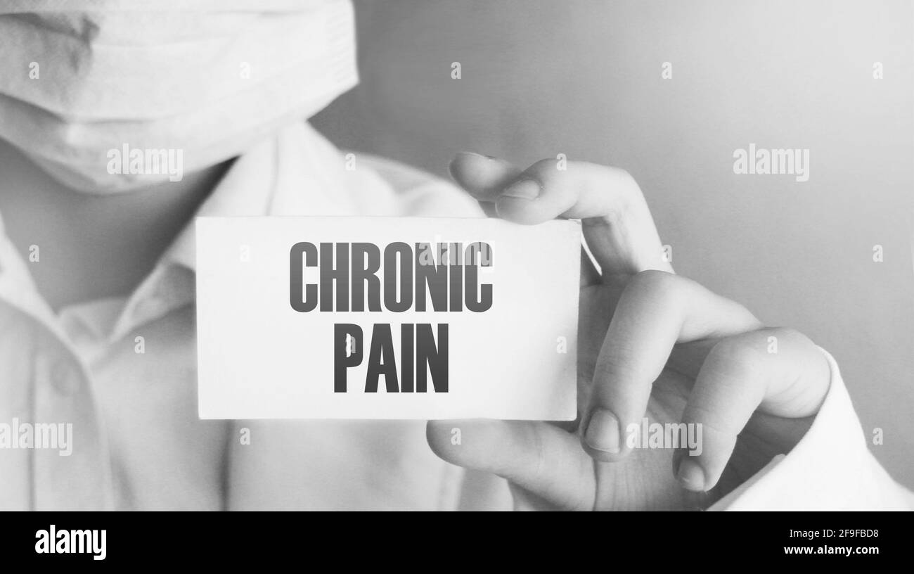 Chronic Pain card in hands of Medical Doctor. Healthcare concept Stock ...