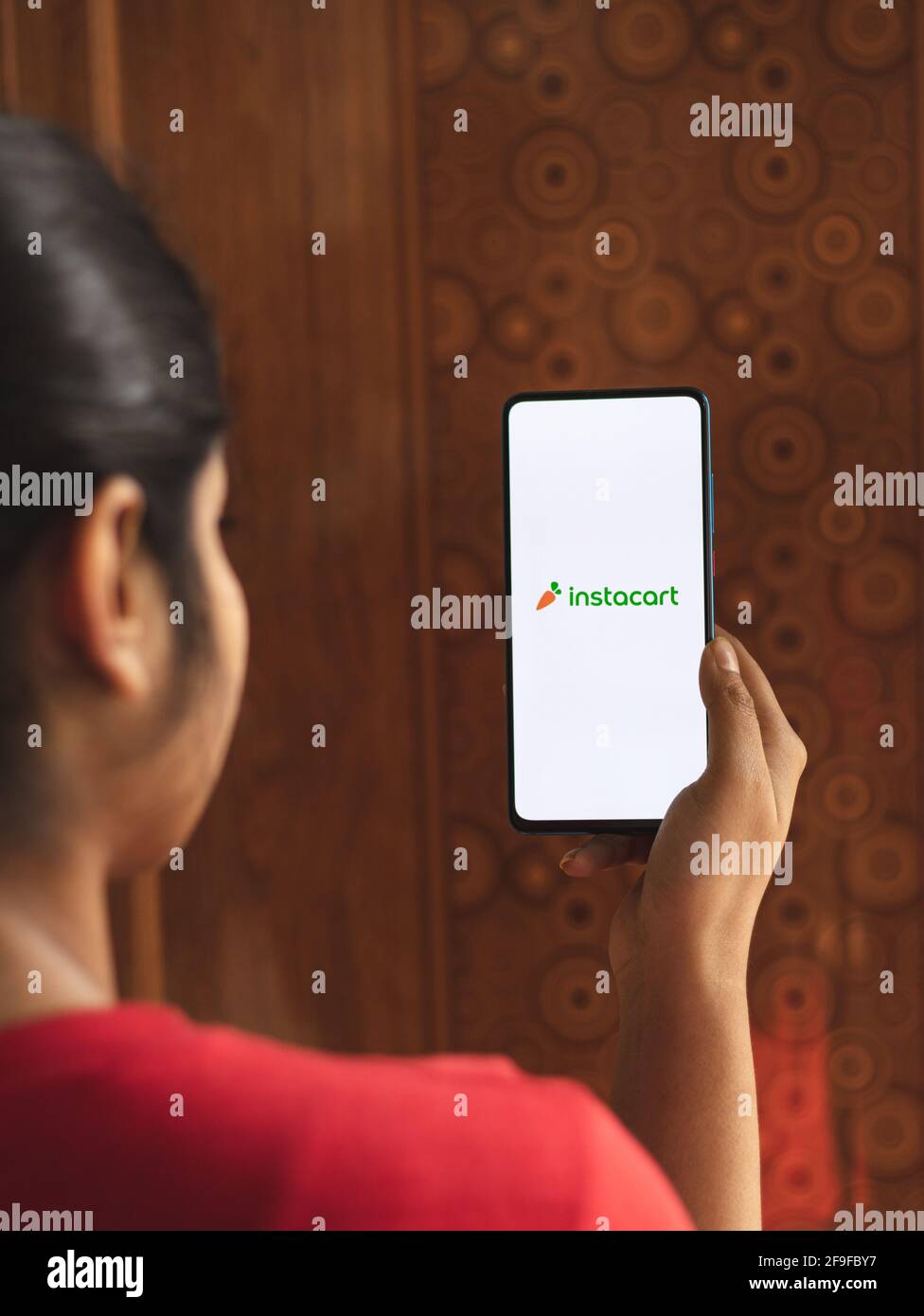 Assam, india - April 19, 2021 : Instacart logo on phone screen stock ...