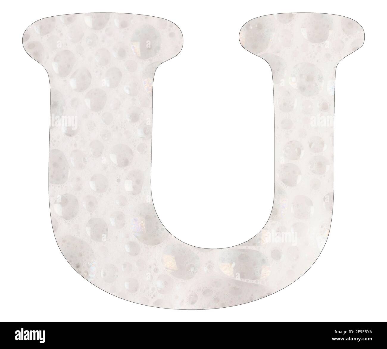 Letter U, soap foam background Stock Photo - Alamy