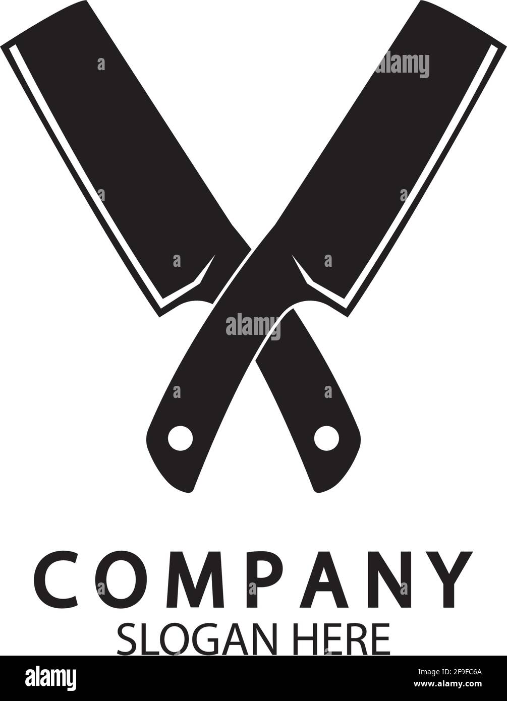 The crossed knives icon. Knife and chef, kitchen symbol. Flat ...