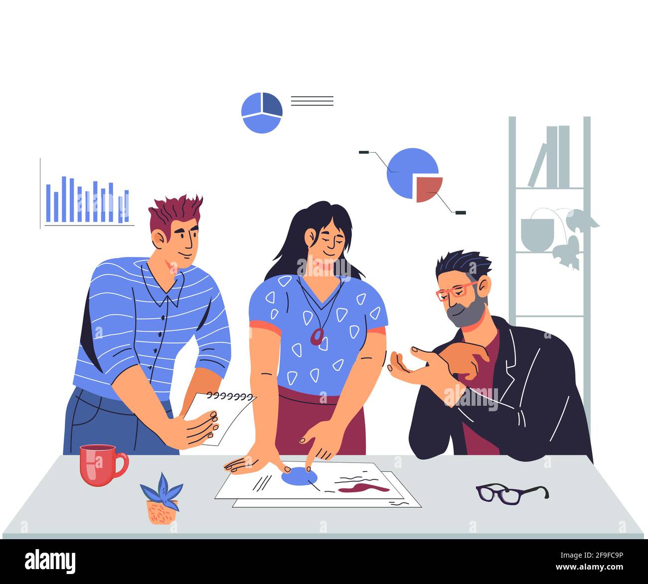 Business team collaboration and cooperation, analytics and teamwork ...