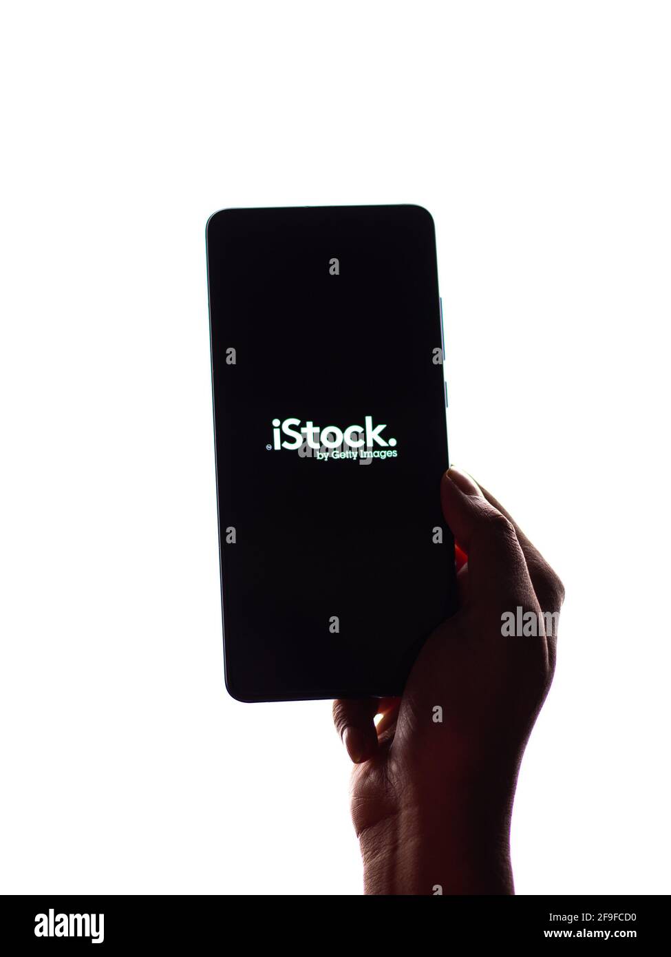 Assam, india - April 19, 2021 : iStock logo on phone screen stock image ...