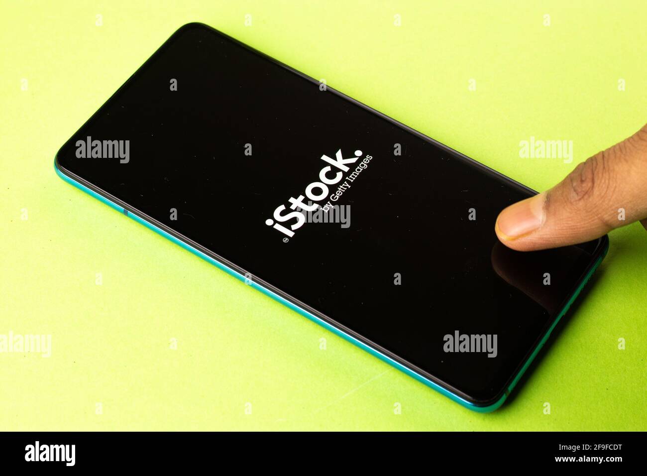 Assam, india - April 19, 2021 : iStock logo on phone screen stock image ...