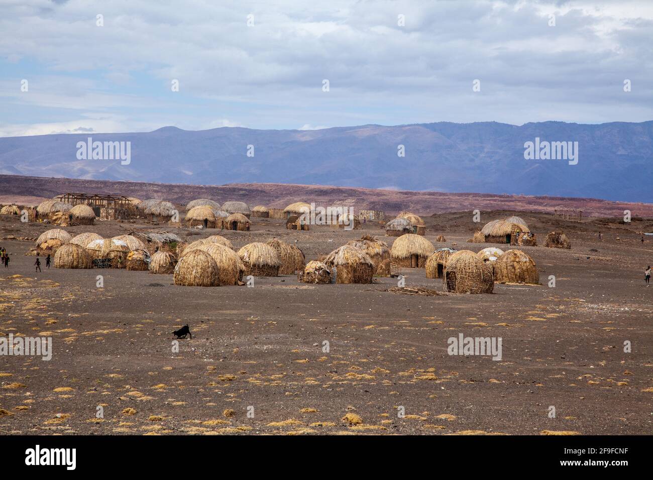 Turkana village, lake Turkana, Kenya The Turkana are a Nilotic people ...