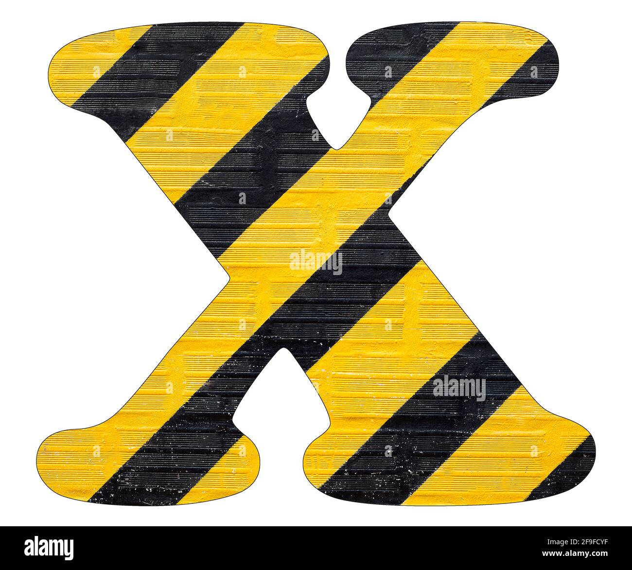 Letter X - Yellow and black lines Stock Photo - Alamy