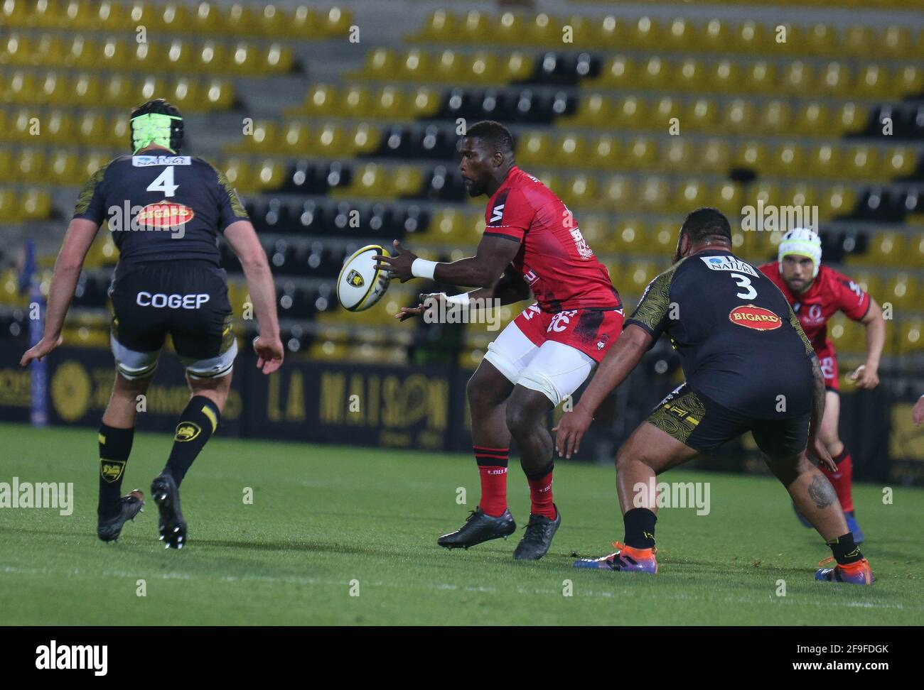 Patrick SOBELA of Lou Rugby during the French championship Top 14 rugby ...
