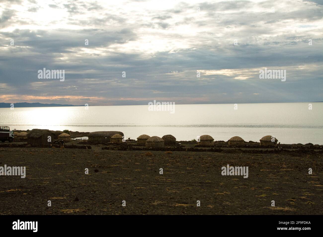 Turkana village, lake Turkana, Kenya The Turkana are a Nilotic people ...