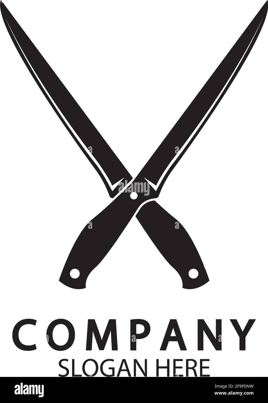 The crossed knives icon. Knife and chef, kitchen symbol. Flat ...