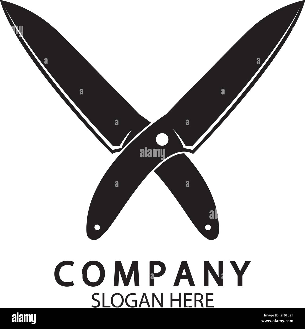 The crossed knives icon. Knife and chef, kitchen symbol. Flat ...