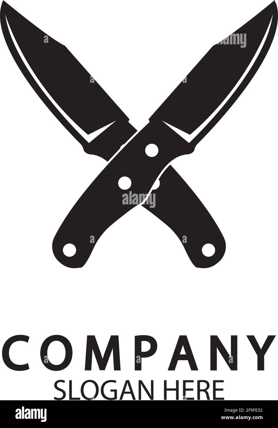 The crossed knives icon. Knife and chef, kitchen symbol. Flat ...