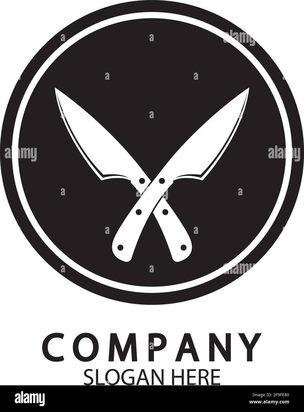 The crossed knives icon. Knife and chef, kitchen symbol. Flat ...