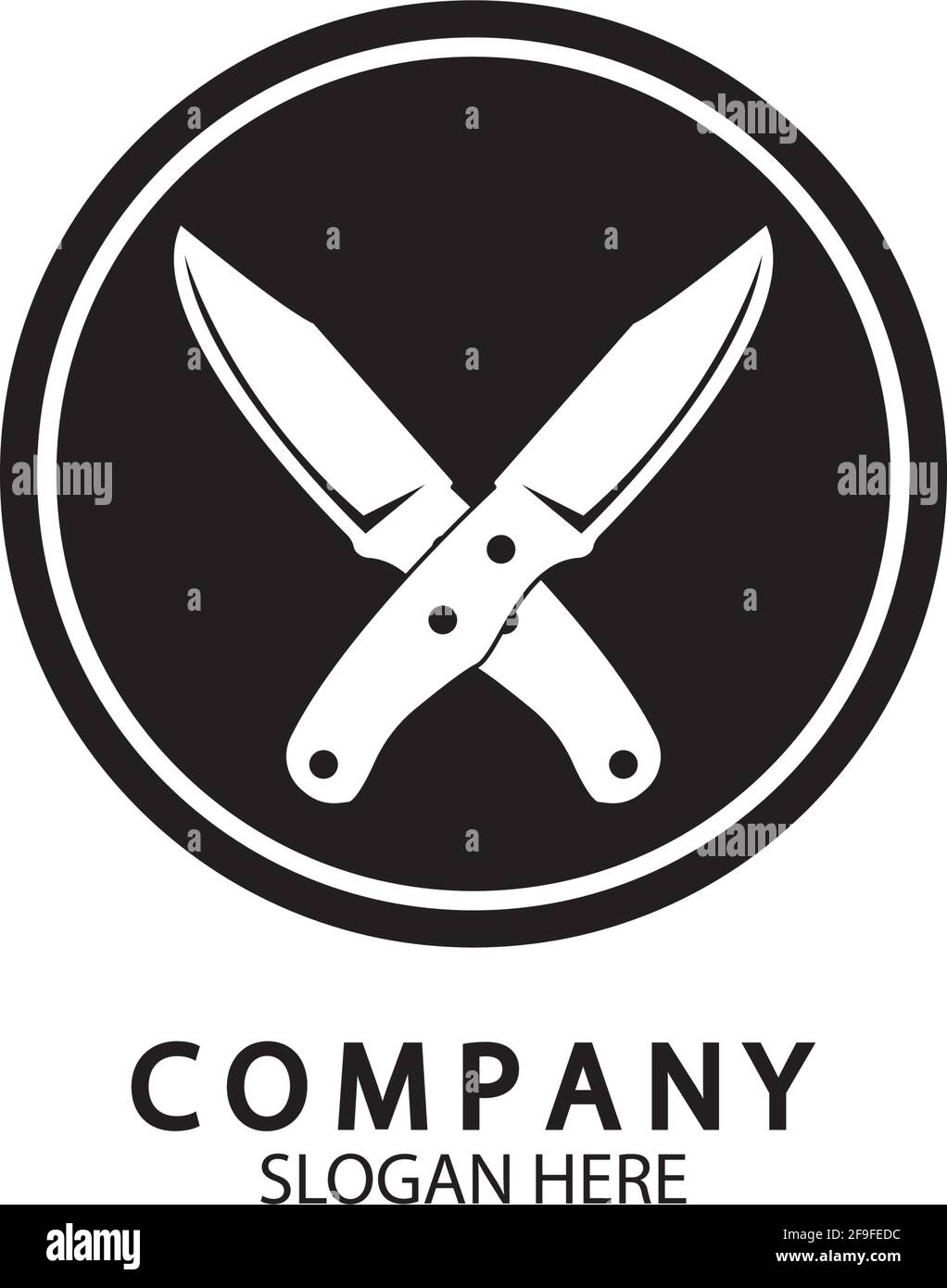 The crossed knives icon. Knife and chef, kitchen symbol. Flat ...
