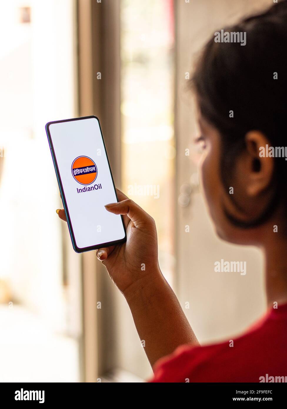 Assam, india - April 19, 2021 : Indian Oil Corporation logo on phone ...