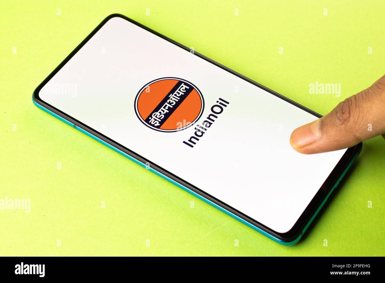 Assam, india - April 19, 2021 : Indian Oil Corporation logo on phone ...
