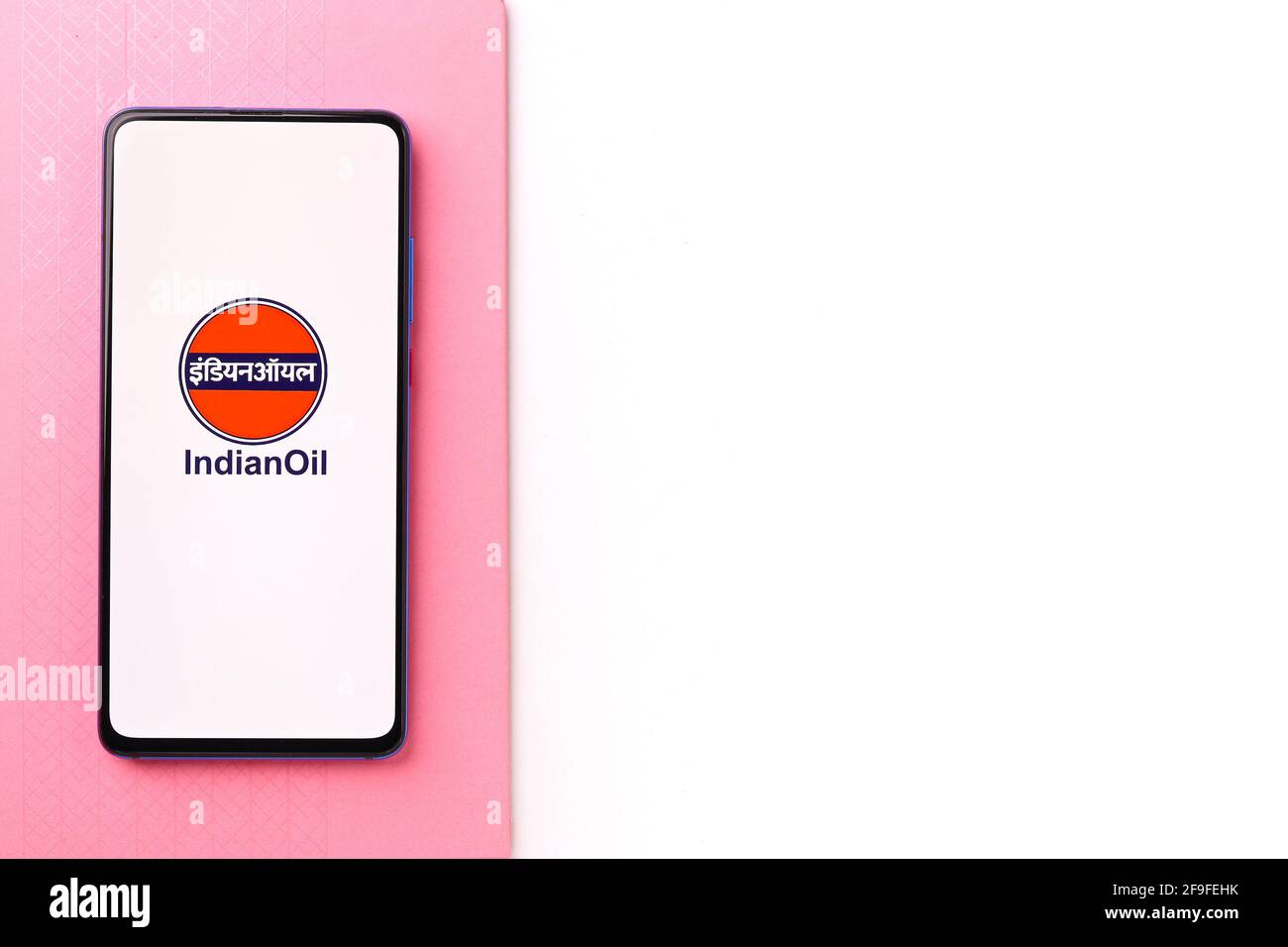Assam, india - April 19, 2021 : Indian Oil Corporation logo on phone ...