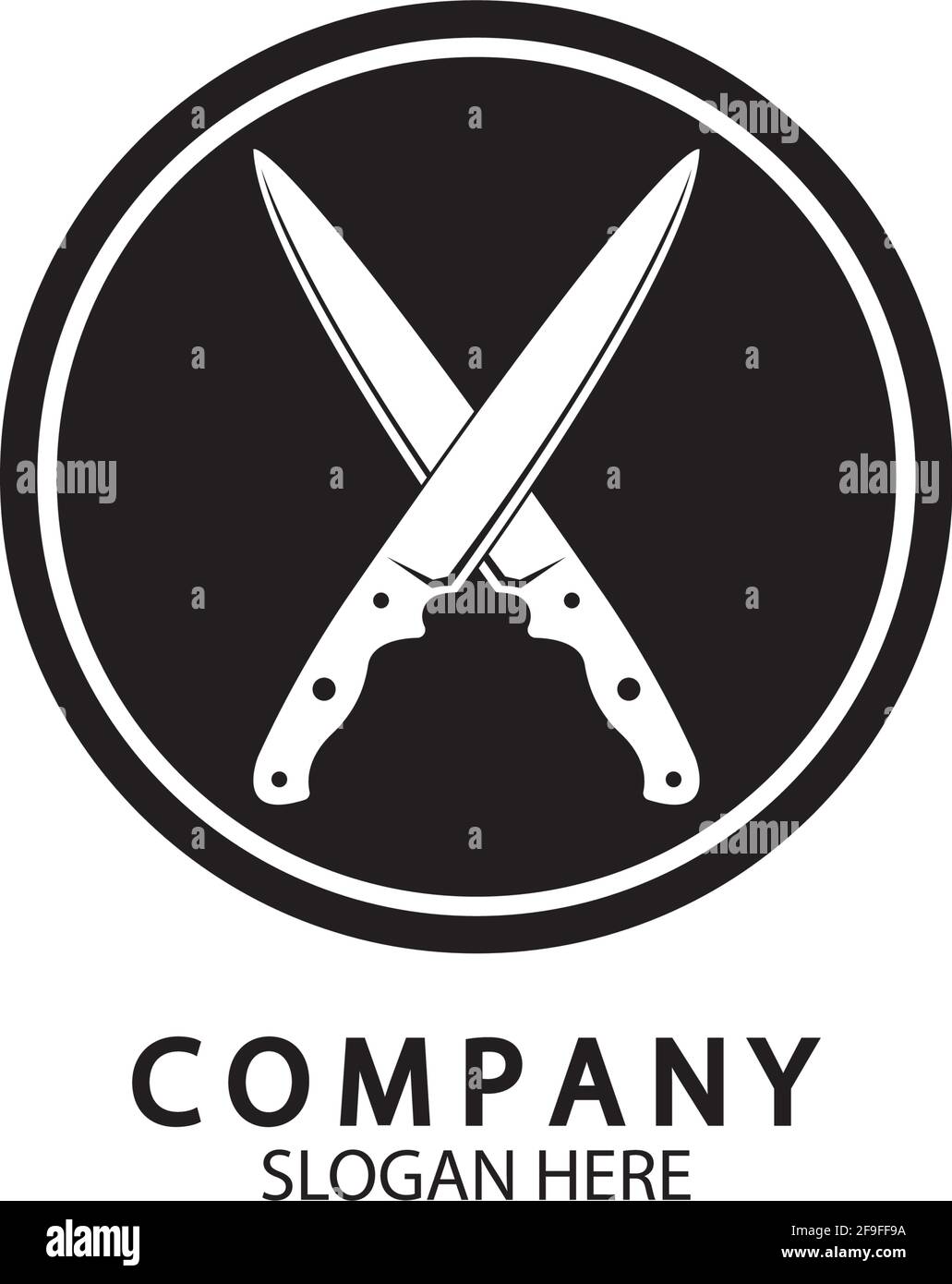The crossed knives icon. Knife and chef, kitchen symbol. Flat ...