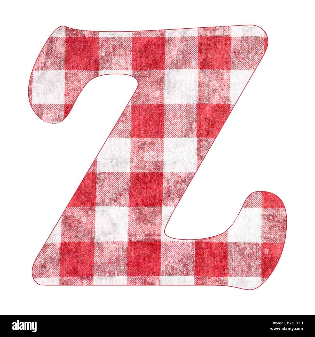 Letter Z - Red checkered napkin background Stock Photo - Alamy