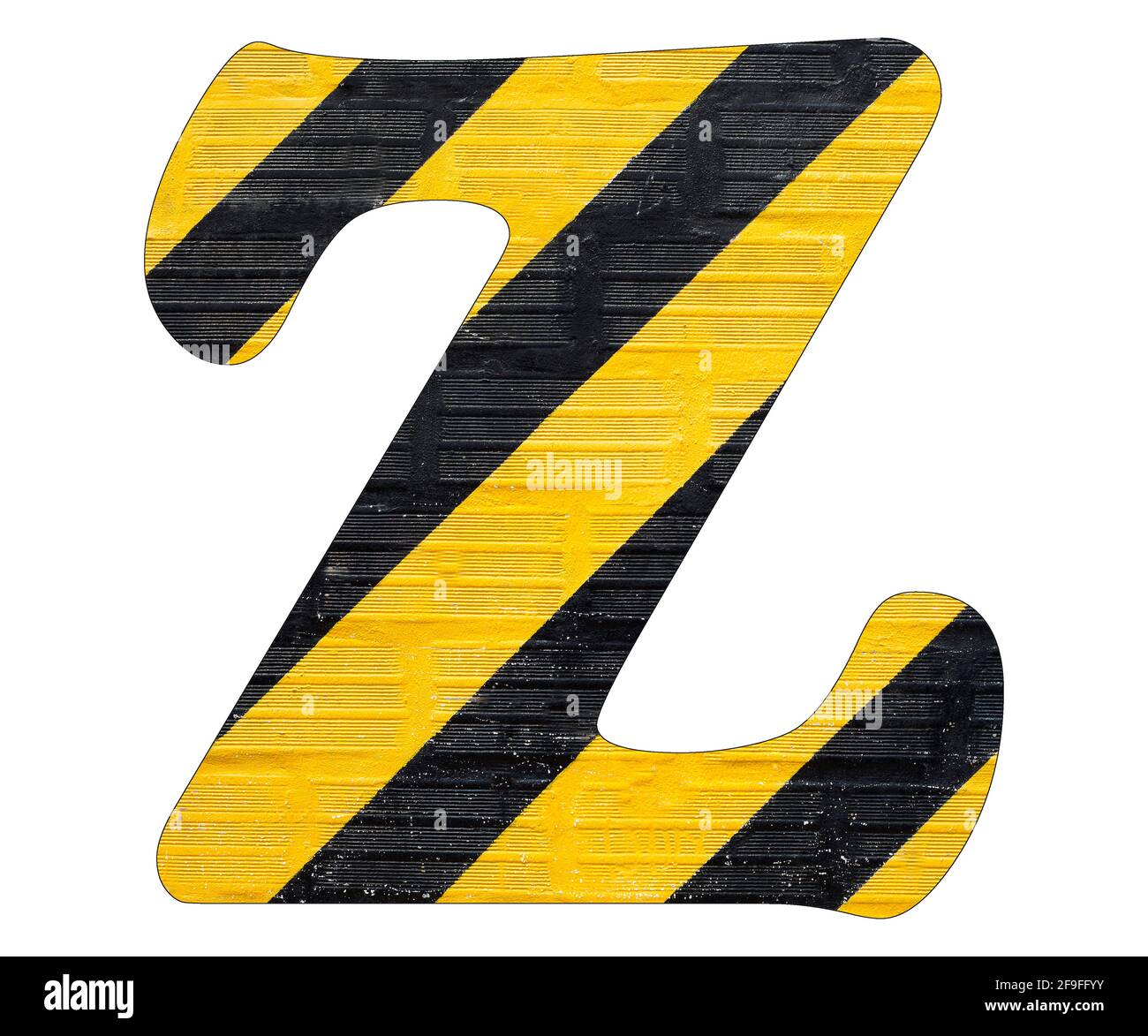 Letter Z - Yellow and black lines Stock Photo - Alamy