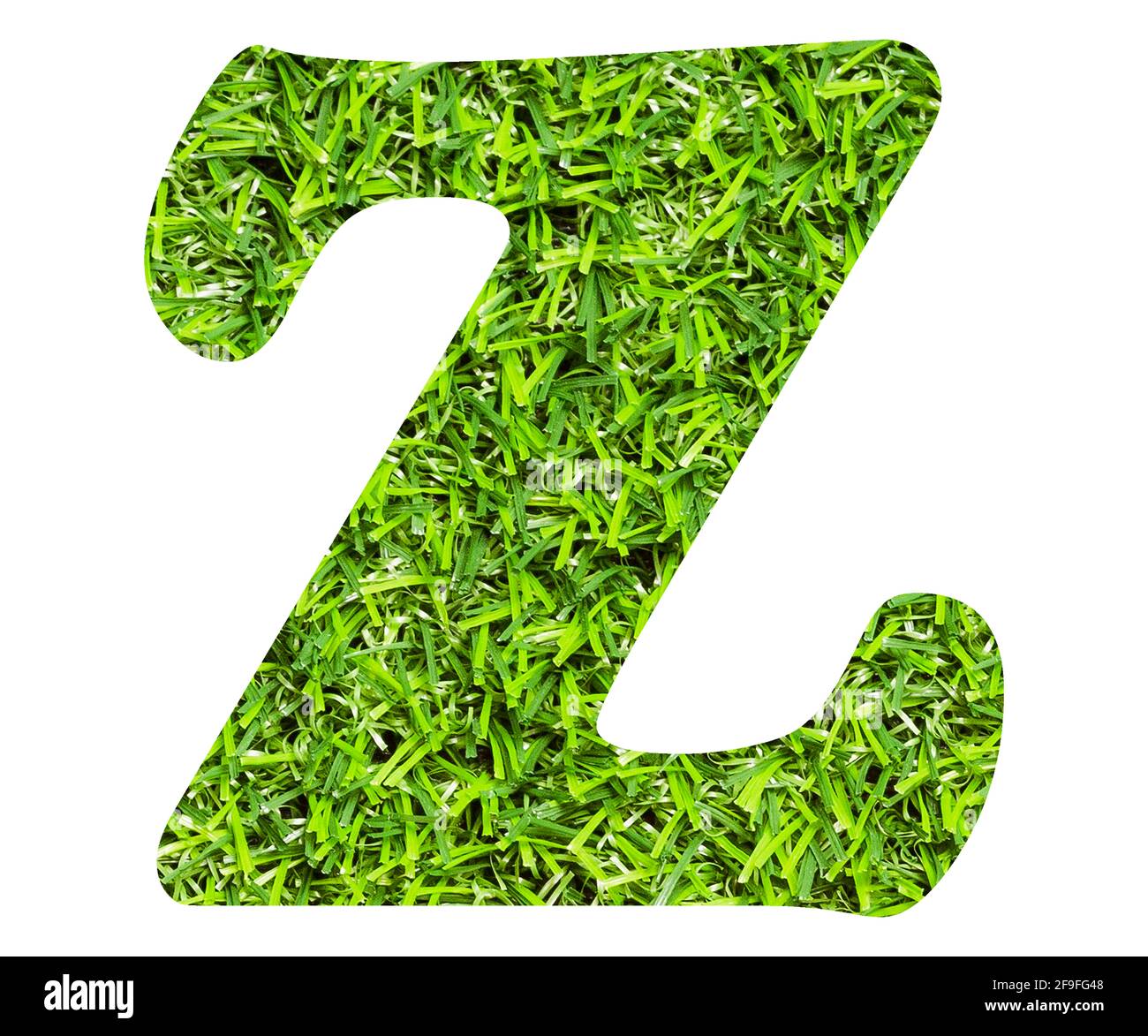 Letter Z - Artificial green grass background Stock Photo - Alamy