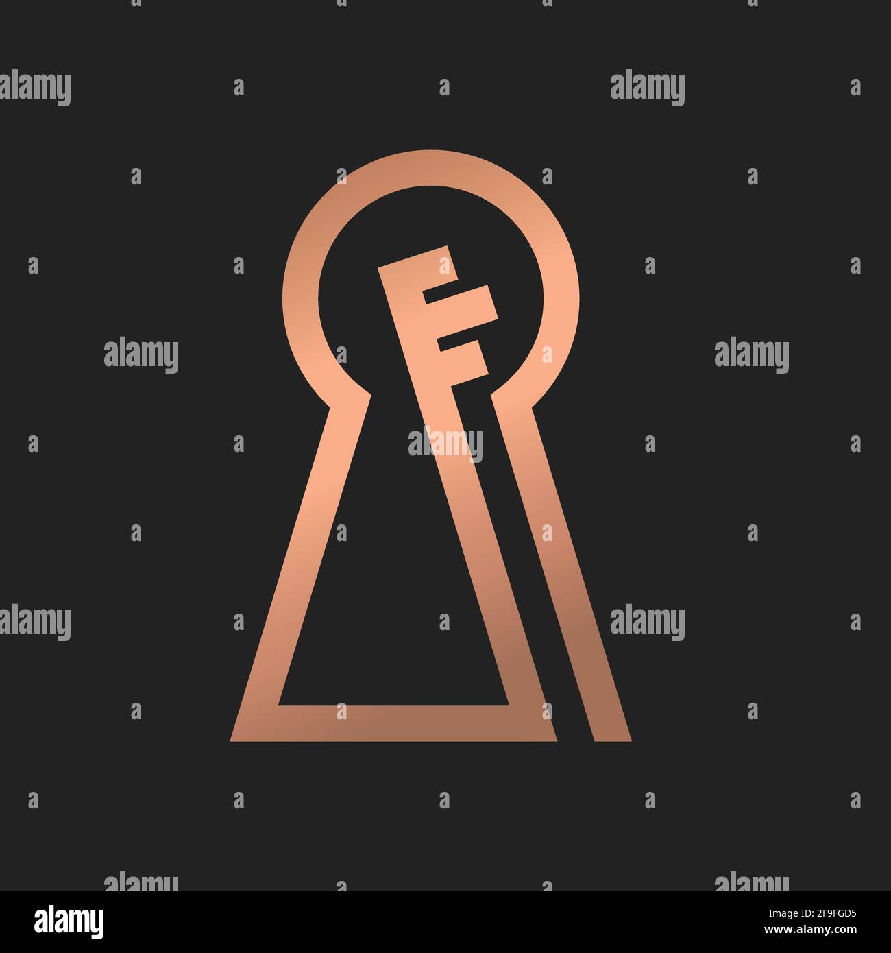 Key hole Illustration logo. abstract key hole logo concept vector Stock ...