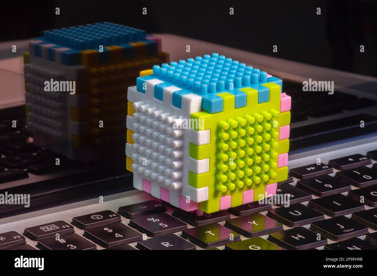 Child with building bricks hi-res stock photography and images - Alamy