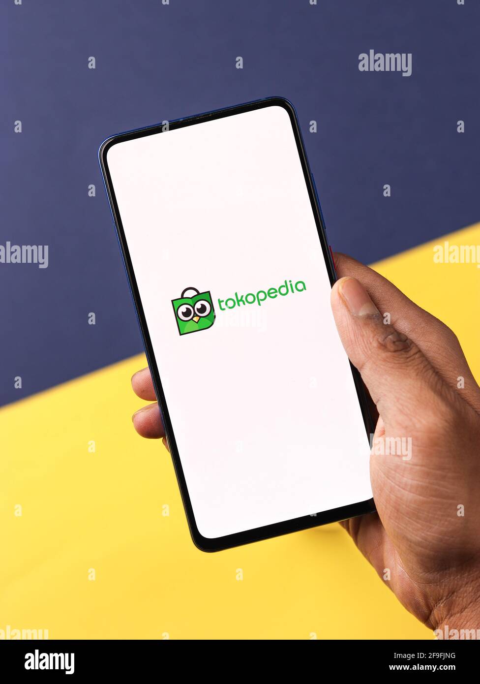 Assam, india - April 19, 2021 : Tokopedia logo on phone screen stock ...