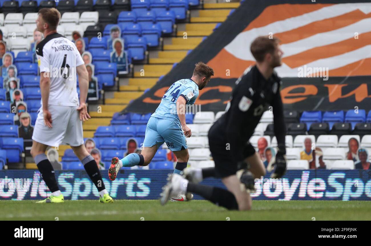 Coventry City's Matt Godden celebrates scoring their side's second goal ...