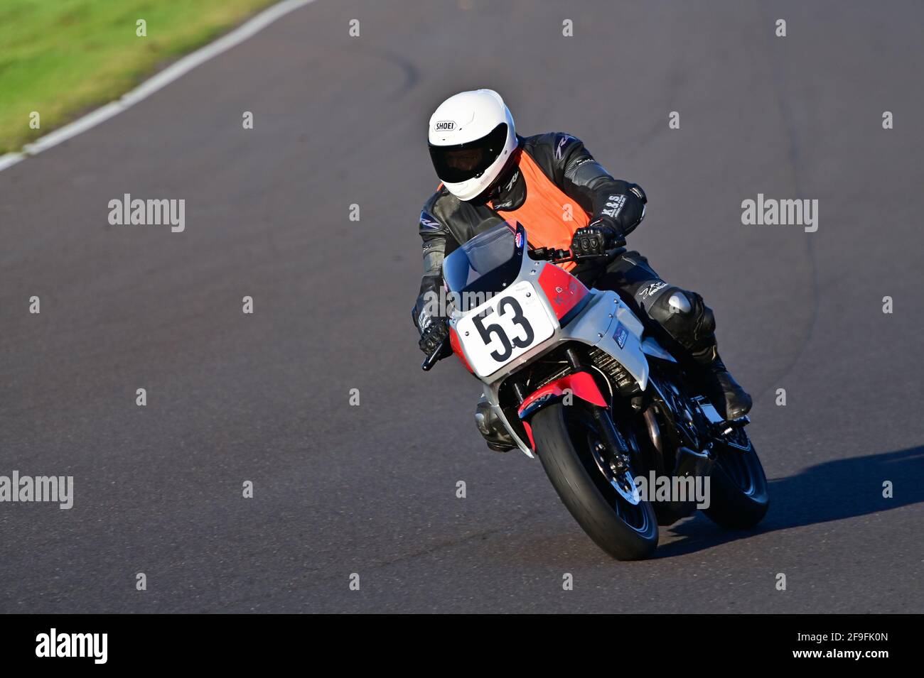 Motorbikes racing at Castle Combe Circuit as part of the NG Road Racing ...