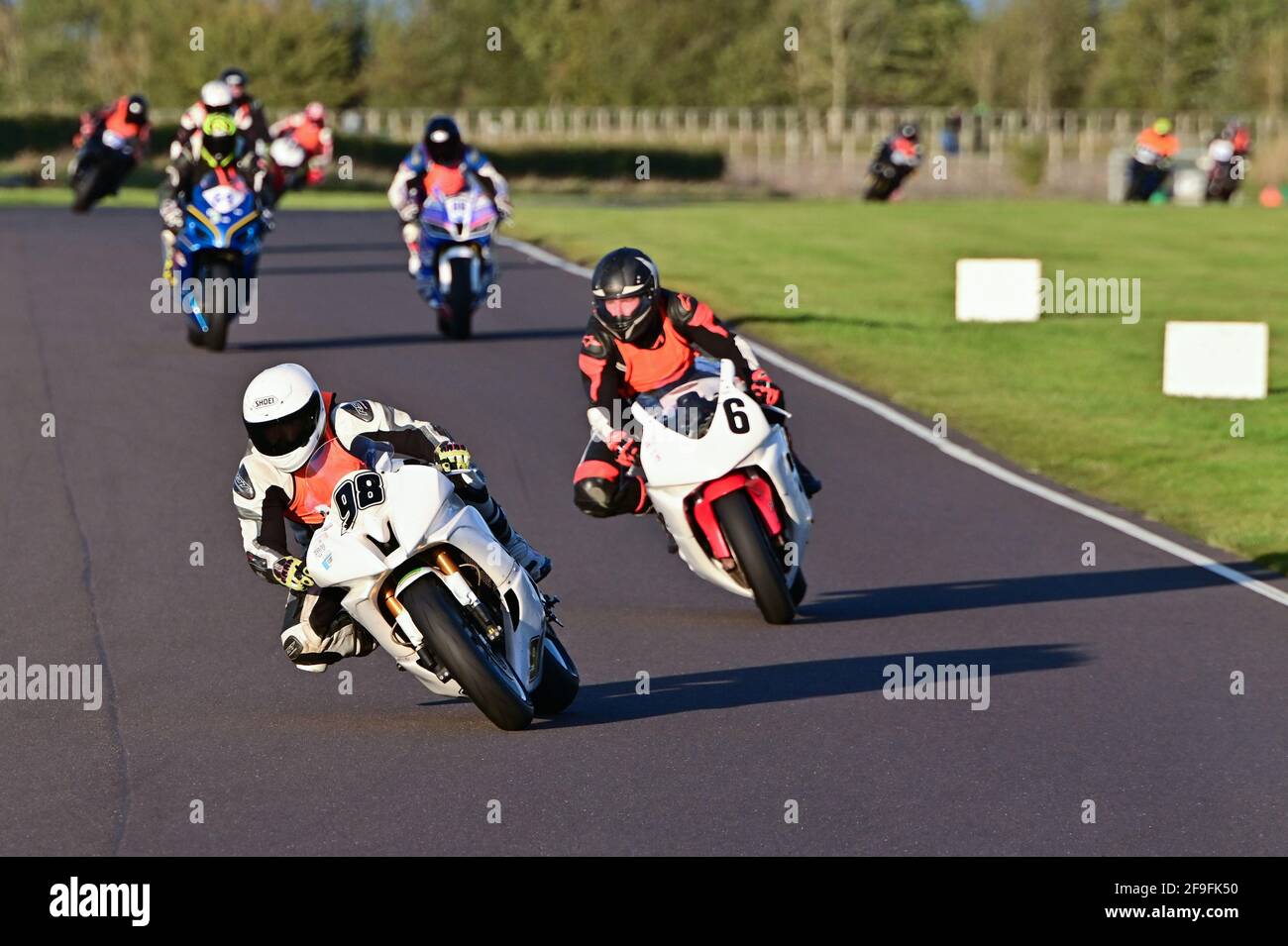 Motorbikes racing at Castle Combe Circuit as part of the NG Road Racing ...