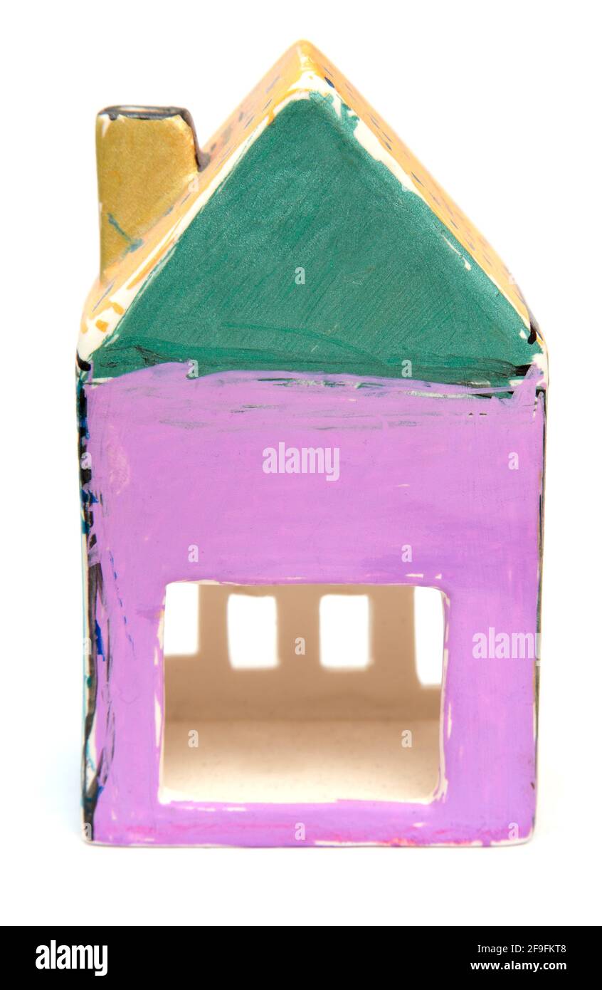Toy house over white background Stock Photo - Alamy