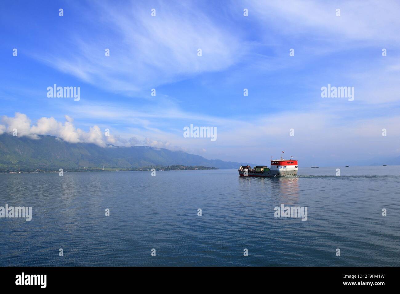 Toba, Sumatera-Indonesia, 20 April 2017 : Passenger ship crossing from ...