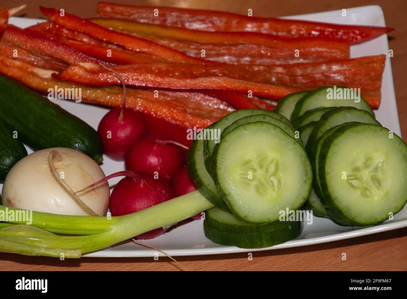 healthy vegetable plate with different varieties of vegan food Stock ...