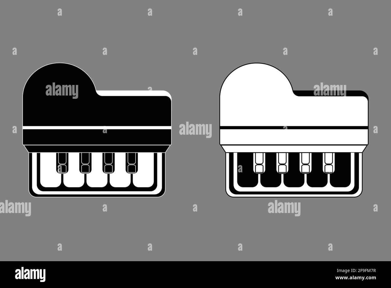 Piano keyboard black white outline Stock Vector Image & Art - Alamy